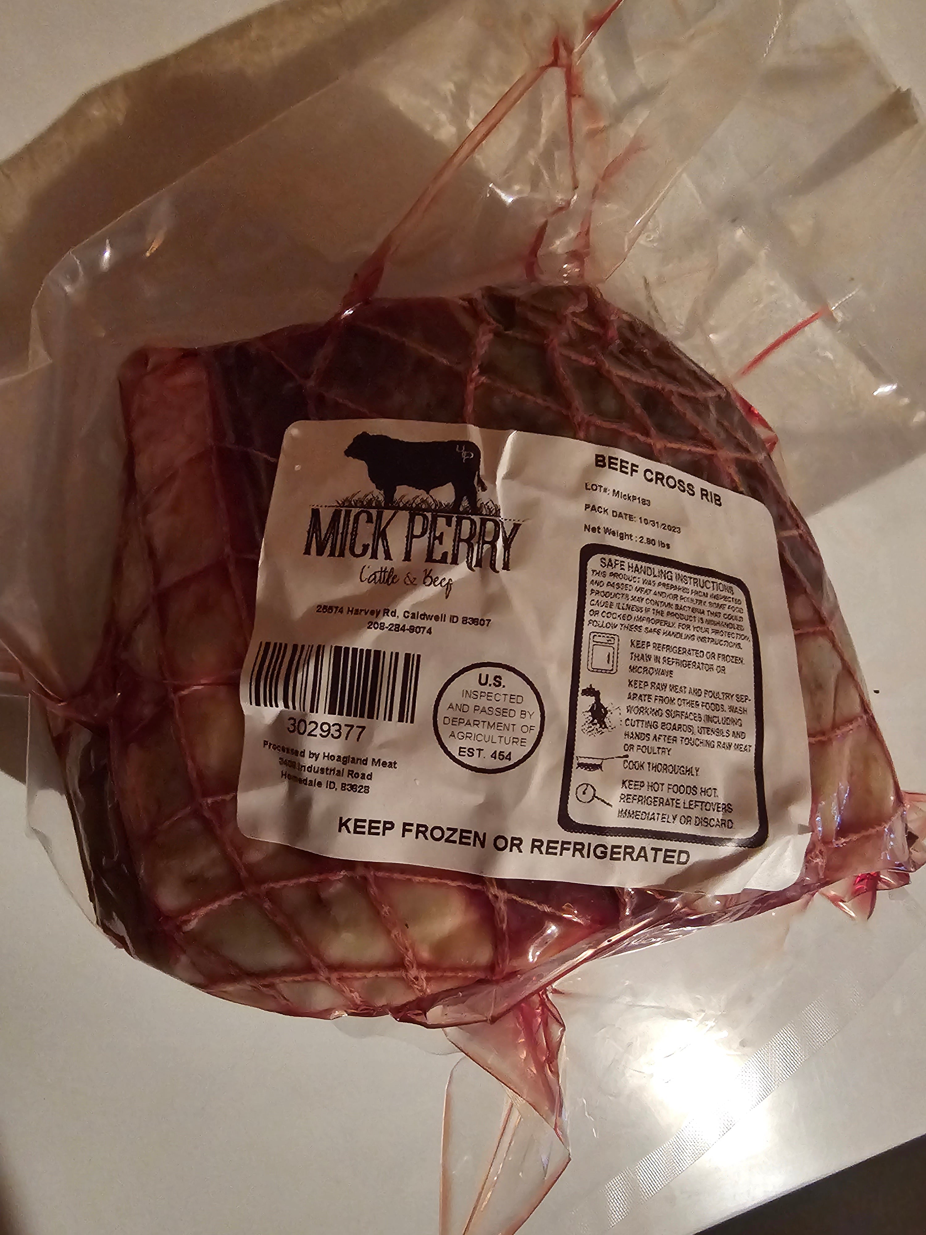 Cross Rib Bone OUT Roast – Mick Perry Cattle & Beef